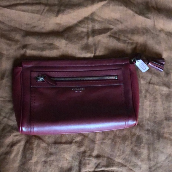 Coach | Bags | Coach Clutch Red Leather | Poshmark